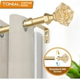 Curtain Rod 32 to 58 Inch(2.6 to 4.8 ft), Splicing Adjustable 3/4 ...