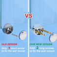 4 Piece Frameless Mirror Mounting Hardware Dual Screw Fix Clip Heavy ...