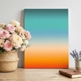 Blue Turquoise Orange Gradual Canvas Wall Art for Living Room, Abstract ...