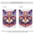 Cat Head Colorful Garden Flag Double Sided Outdoor Banners for ...