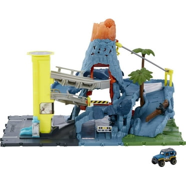 Hot Wheels Monster Trucks T-Rex Volcano Arena Playset with 1 Toy Truck ...