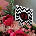 3drose, Black and White Chevron Monogram Red Initial O, 12 Greeting ...
