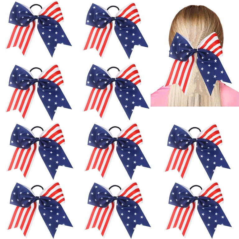 Red White And Blue Cheer Bow