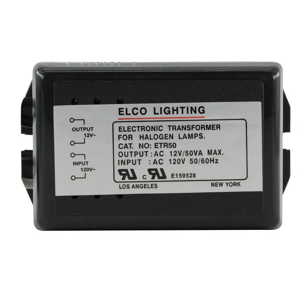 Elco Lighting ETR50 Low-Voltage Electronic Lighting Transformer, 12VAC ...