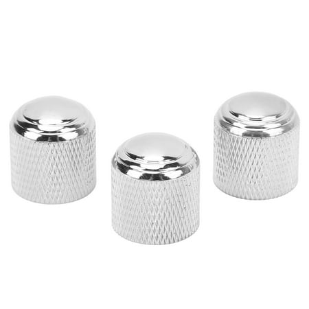 Metal Dome Knob, Guitar Volume Tone Control Knobs Replacement 3Pcs For Musical Instrument Black ...