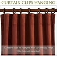 Rust Bedroom Window Drapes, Back Tab Velvet Curtains 90 inches Long ...