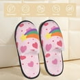 Gravity Falls Mabel Rainbow Star Furry Slippers For Men Women Fuzzy ...
