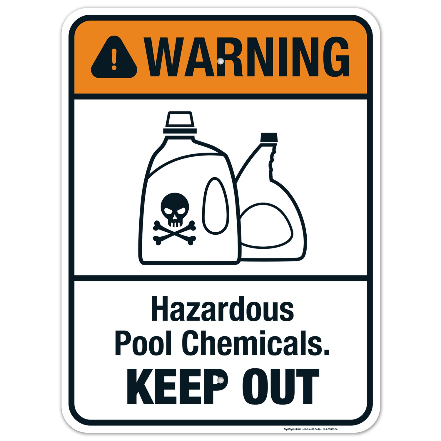 Hazardous Pool Chemicals Pool Sign, Keep Out Sign - Walmart.com