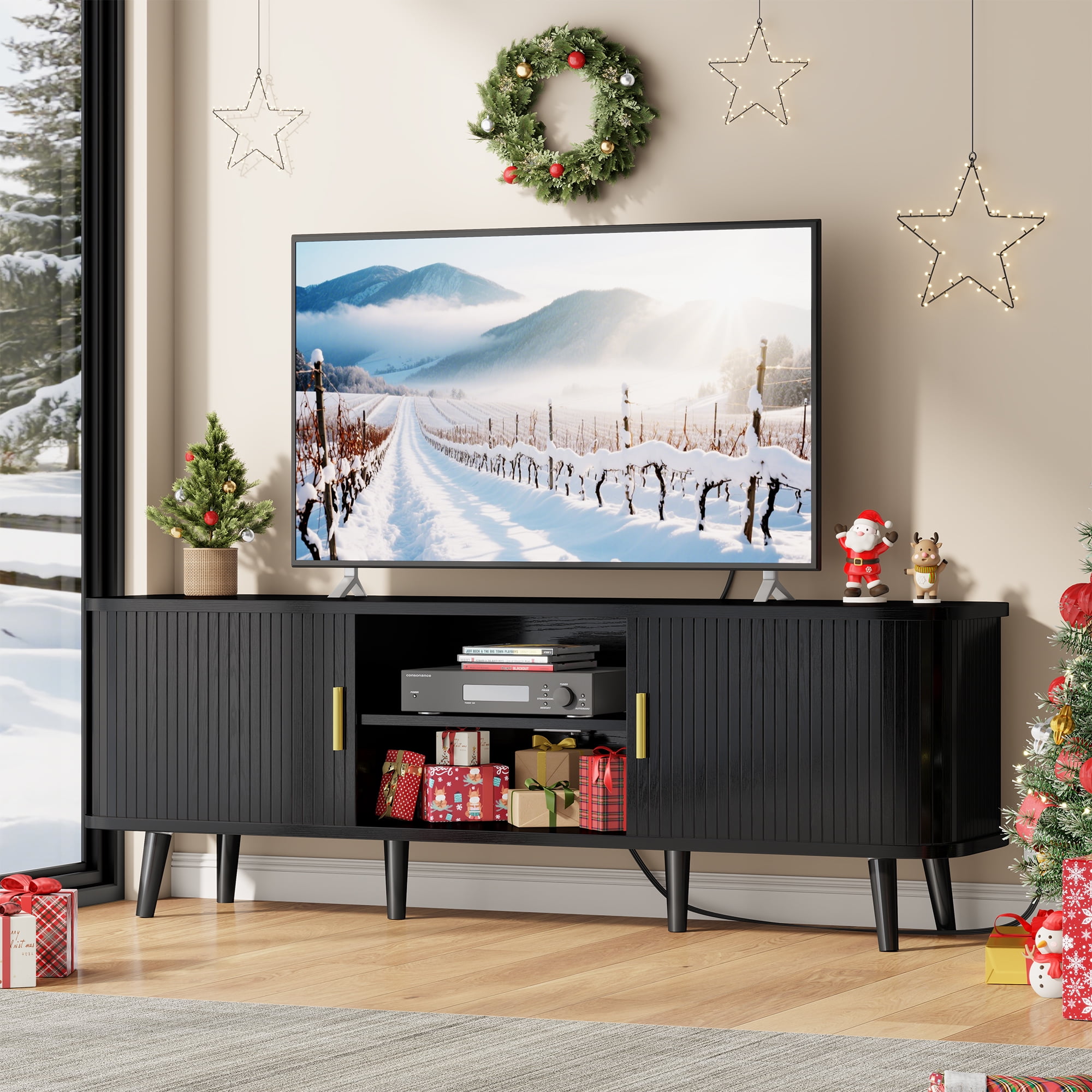 Click here for Gikpal Fluted Tv Stand For 65 Inch Tv - Modern Ent... prices