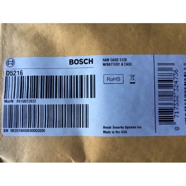 Bosch Radionics D5200 PROGRAMMER REMOVABLE RAM CARD D5216 - Walmart.com