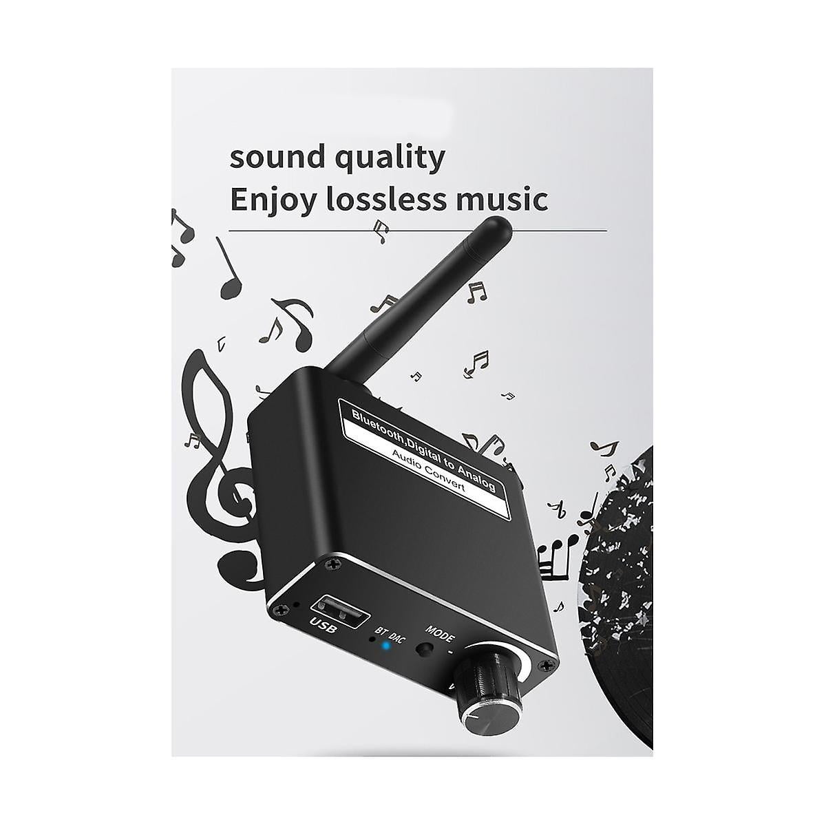 Convertidor DAC digital a analógico PENGJJMXG inalámbrico Bluetooth 5.0 ...