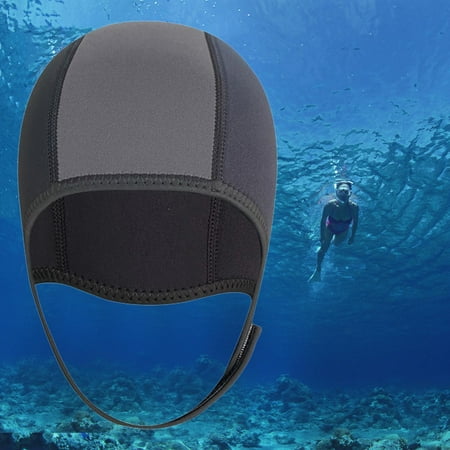 2.5mm Neoprene Scuba Diving Hat Adjustable Swimming Hat Wetsuit Thermal ...