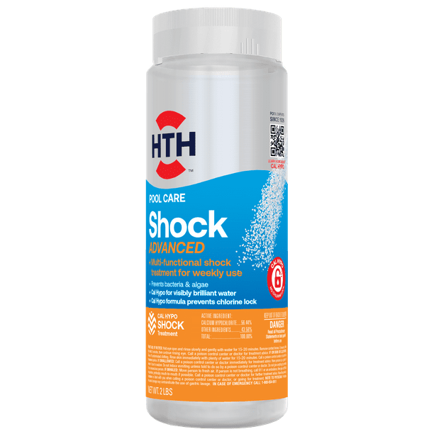 HTH Pool Care Shock Advanced for Swimming Pools, Pool Chemicals, 2 lbs ...
