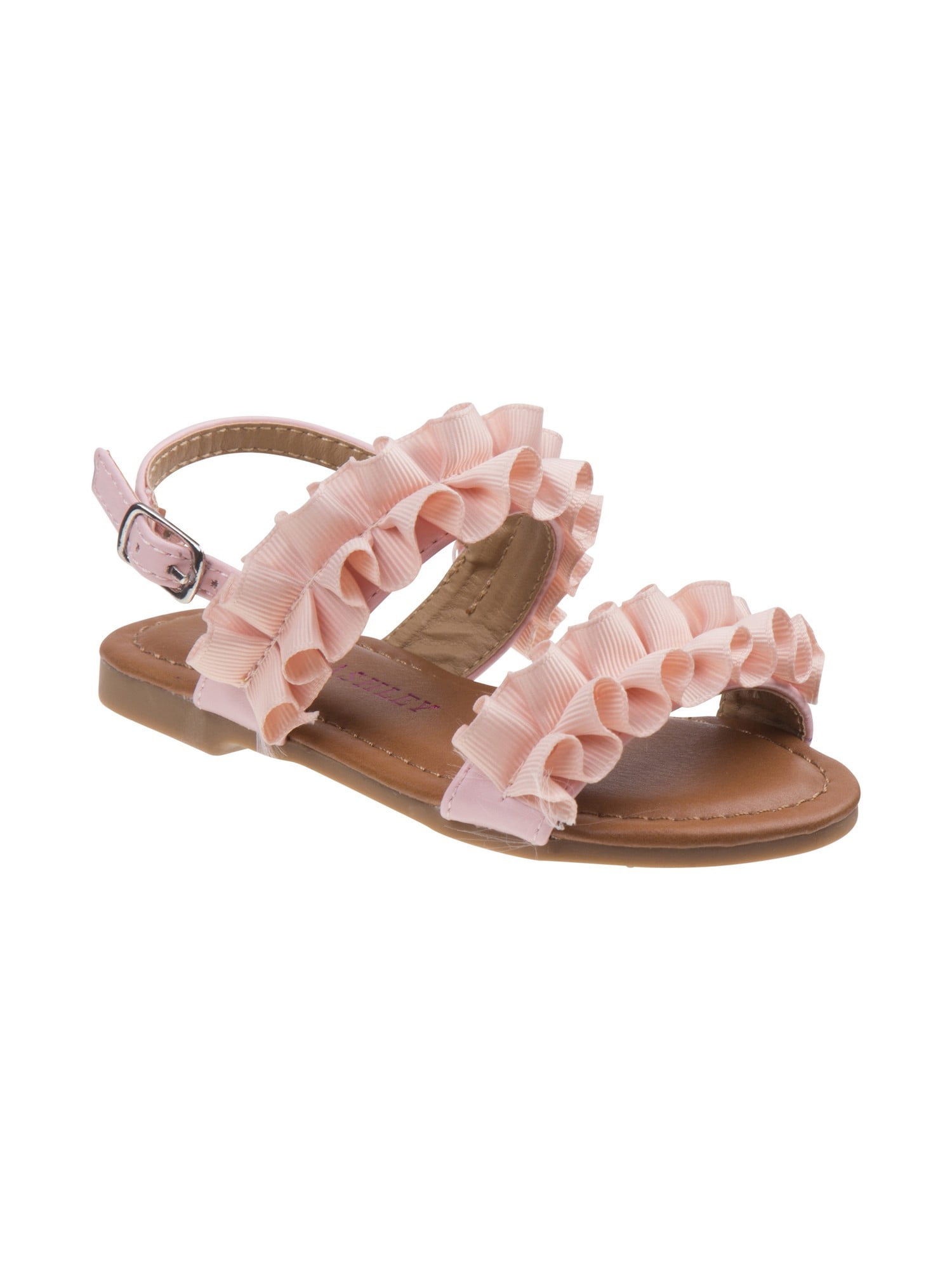 Laura Ashley O-LA81620OCORA7 Ruffle Sandals for Toddler Girls, Coral ...