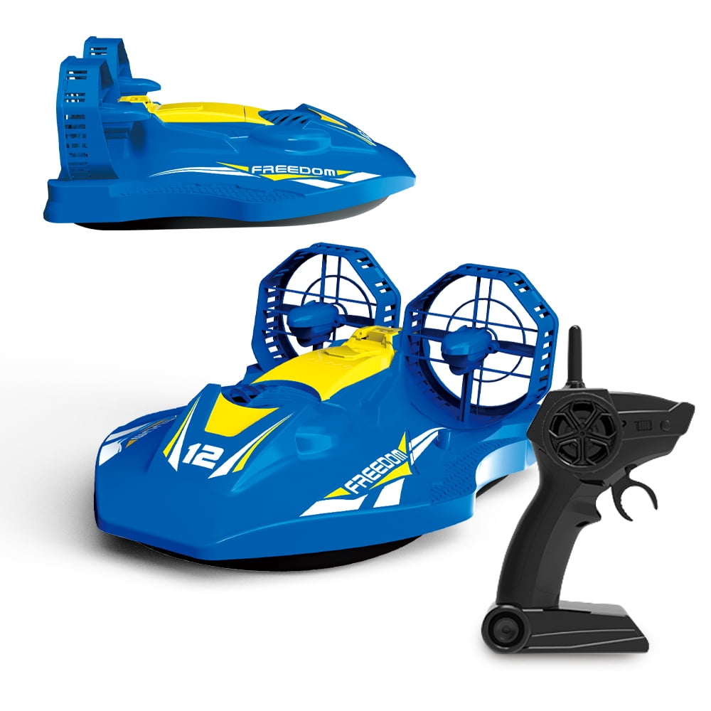 Tfixol Remote Control Boats With Dual Motors For Pools And Lakes 2.4 Ghz Fast Speed Rc Hovercraft With 2 Rechargeable Batteries low Battery Reminder w