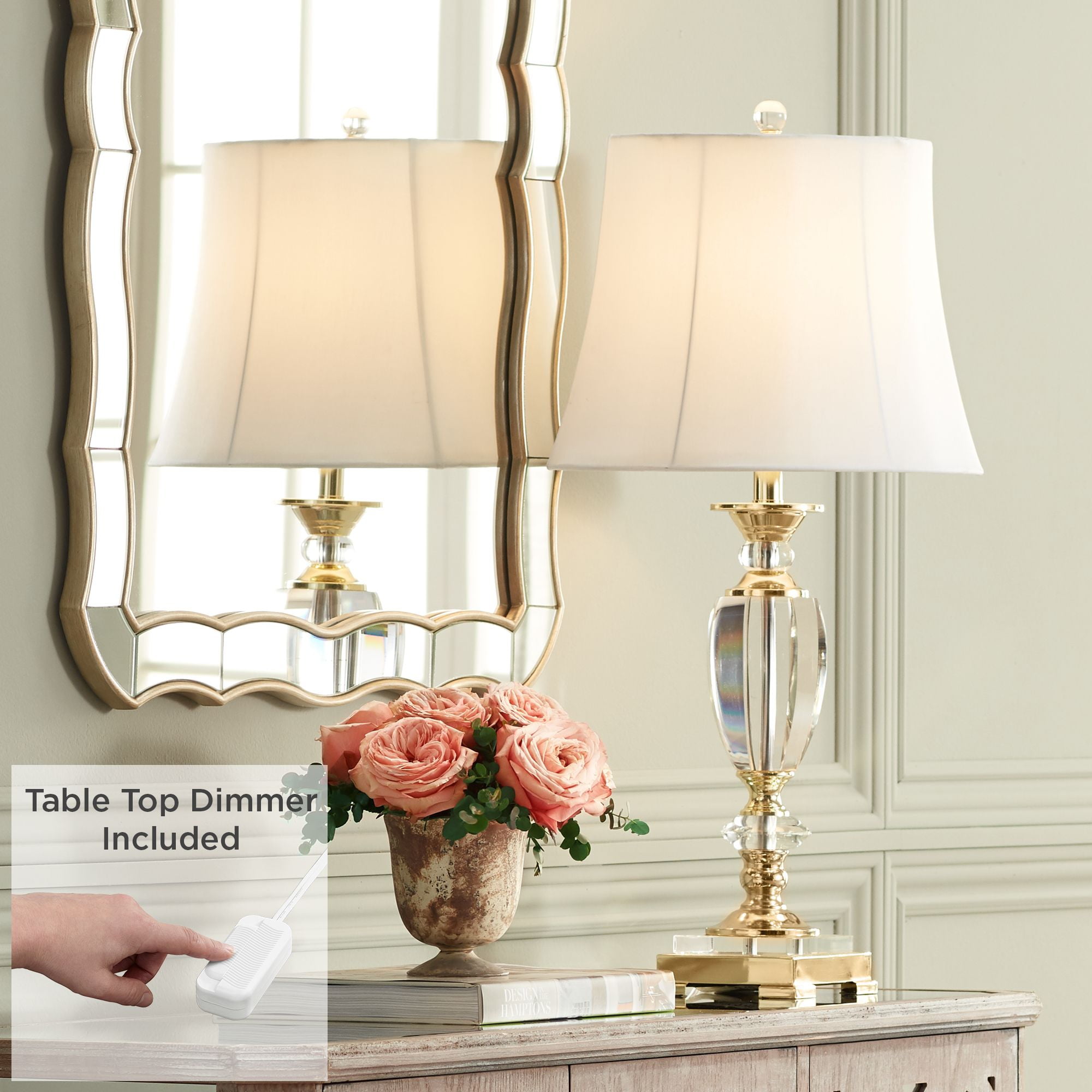 Vienna Full Spectrum European Style Table Lamp with Table Top Dimmer 28 ...
