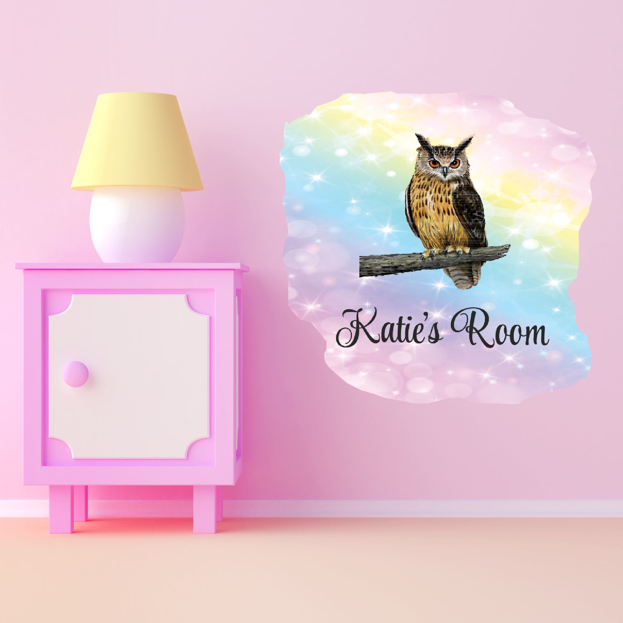 Animal Watercolor Custom Name Wall Decals for Kids Room - Customize ...