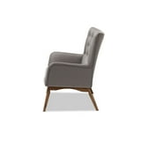 Baxton Studio Waldmann Mid-Century Modern Grey Fabric Upholstered ...