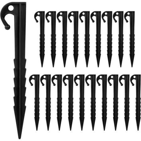 20 Pieces Plastic Tent Pegs, 14.5cm Sardine Heavy Duty Plastic Camping ...