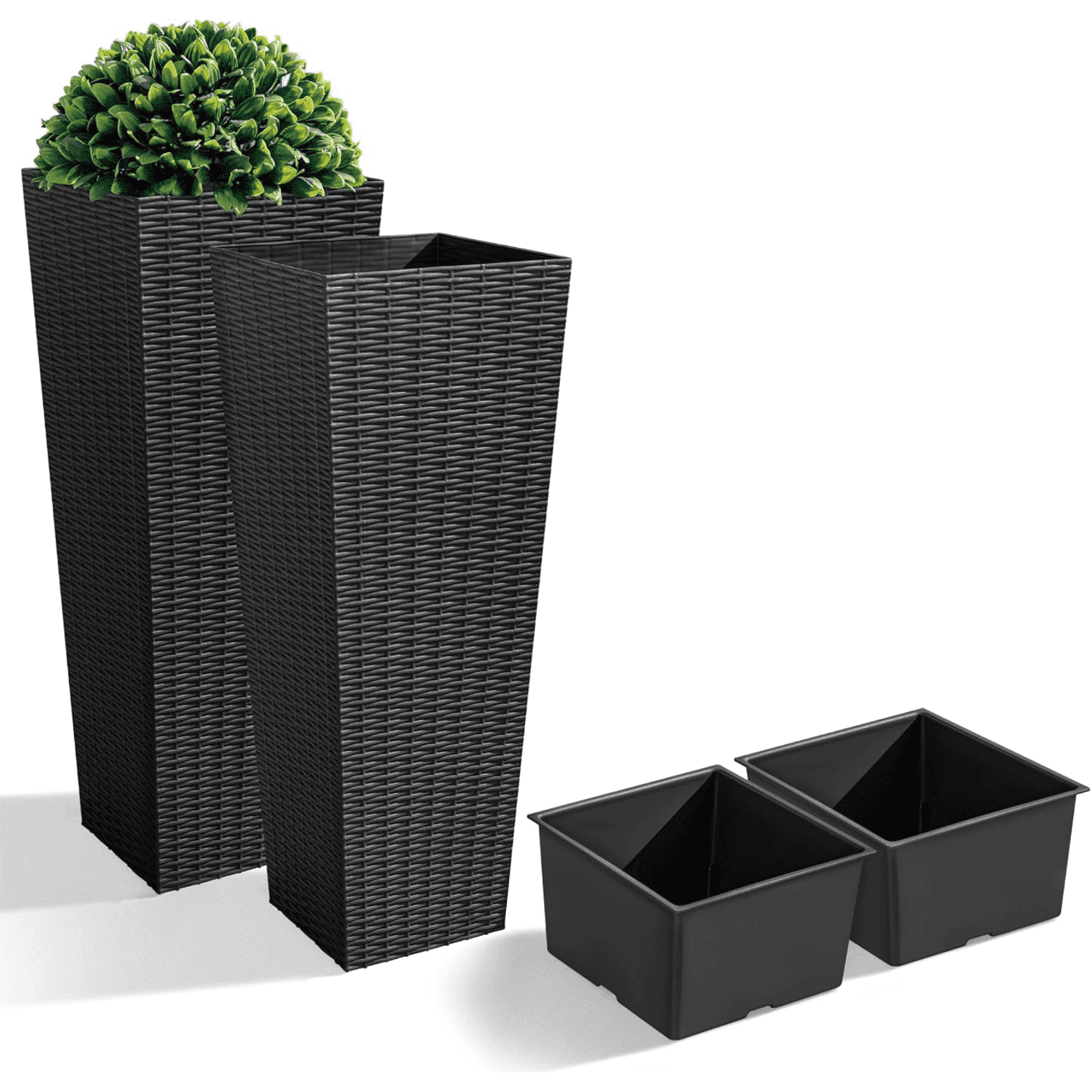 Click here for Homall Set Of 2 Indoor/Outdoor Resin Rattan Plante... prices