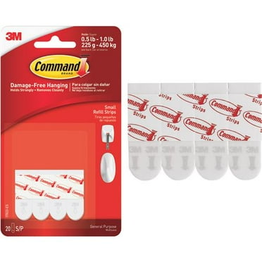 Command Large White Adhesive Refill Strips, 6 Sticky Strips/Pack ...
