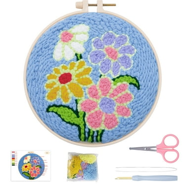 Punch Needle Embroidery Starter Kits with Pattern for Kids Adults ...