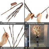 20 LED Branch Lights, Battery Powered Decorative Lights String, Willow ...