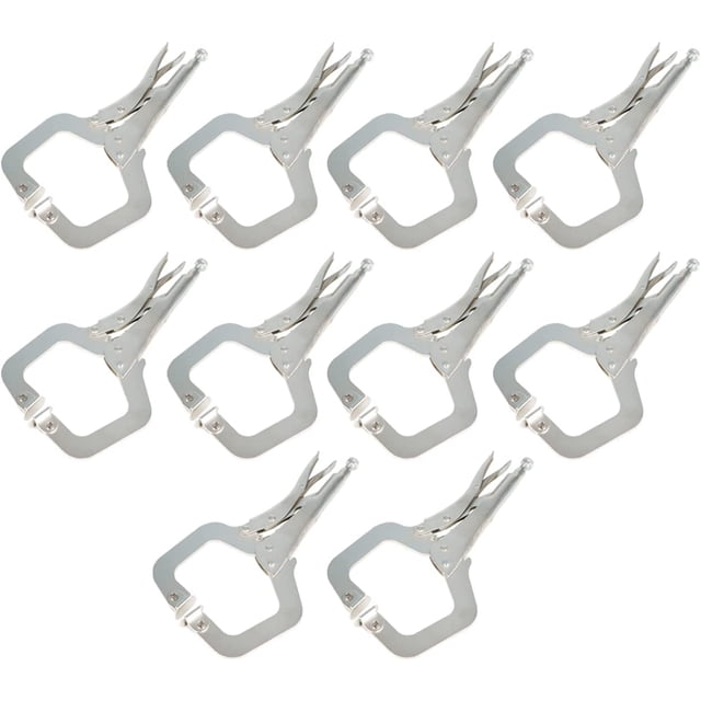 labwork 10Pcs 11 Inch Locking C Clamps with Swivel Pads Locking Alloy ...