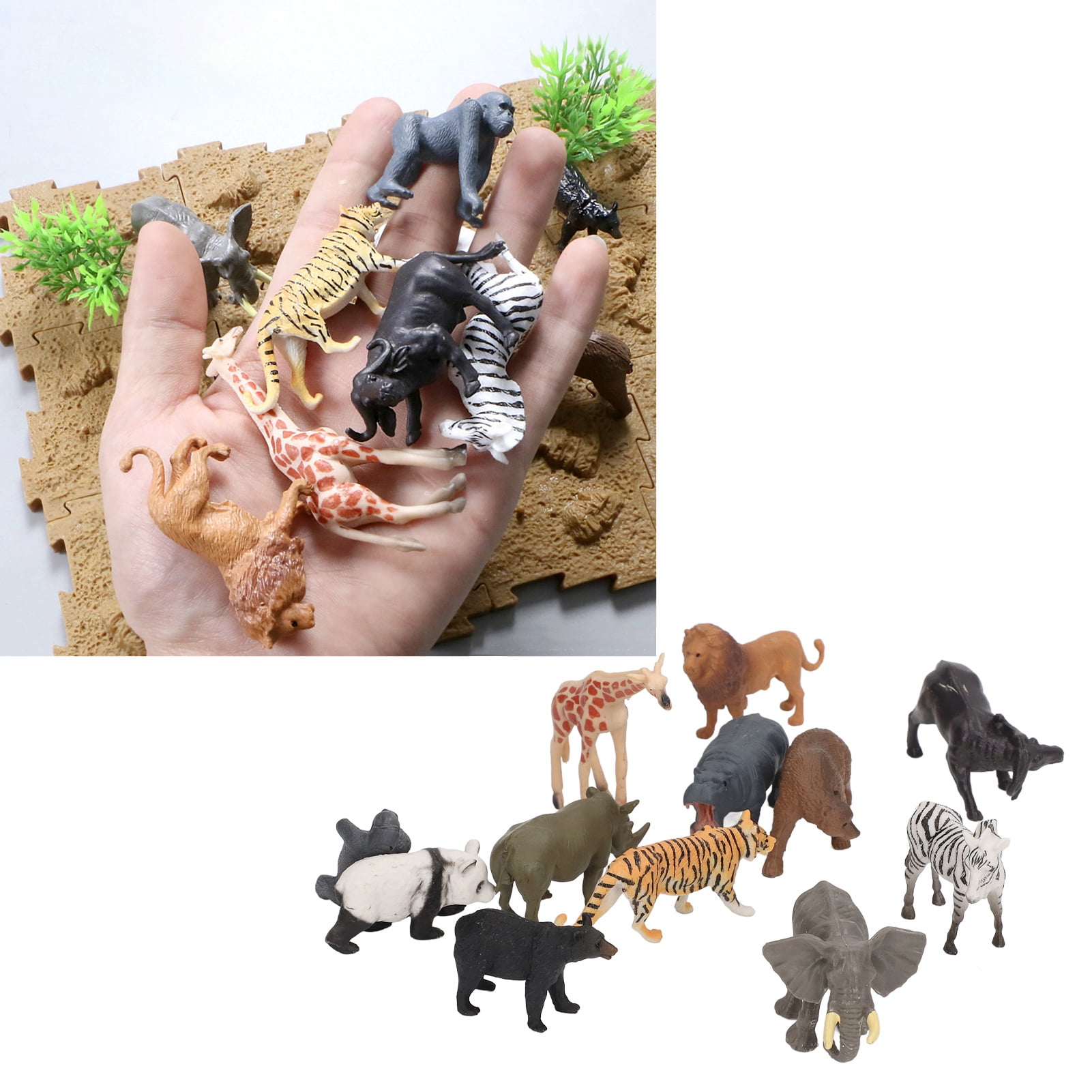 12 Pcs Zoo and Safari Animal Toys for Kids 3 5 Years Jungle Wild Realist Animal Figures Playset Including Lion Tiger Panda Party Favors Gift for Toddlers Boys and Girls Walmart