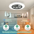 BAYSQUIRREL 22 Inch Slim Ceiling Fan with Dimmable Light, Remote/APP ...