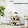 "Fanhao 4-Tier Shoe Rack, 100% Stainless Steel Organizer, Holds 12 ...
