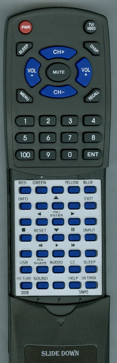 Replacement Remote for Sanyo GXDB, DP52449, DP42849, DP50749, DP42489 ...