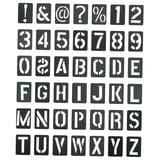 Black Plastic Alphabet Stencils for DIY Crafts with Durable and ...
