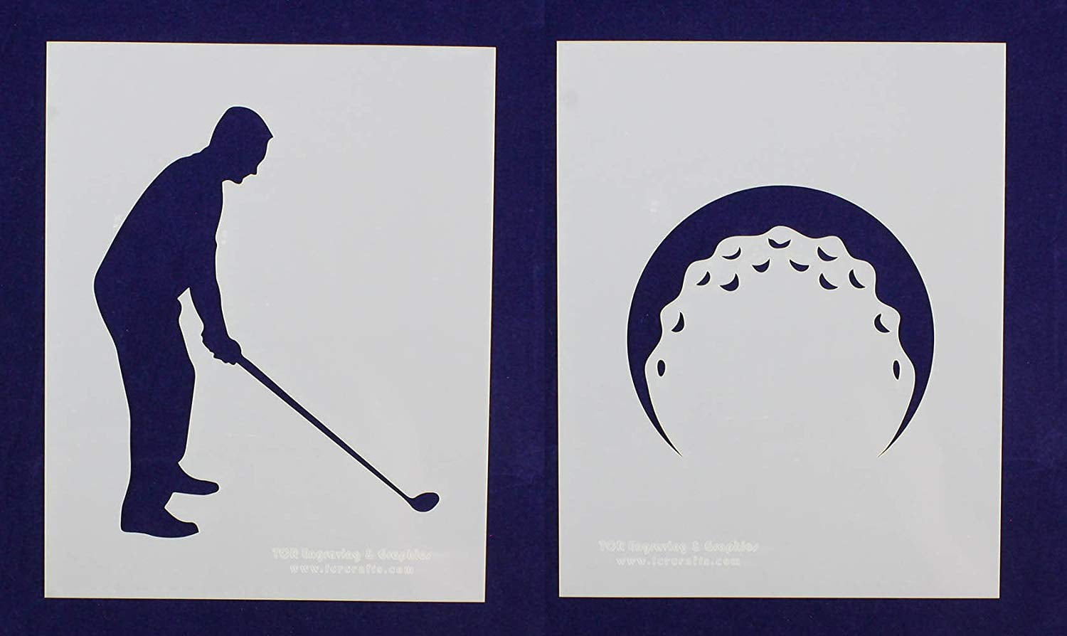 Mylar 2 Pieces of Golf Stencils- 14 Mil - Walmart.com