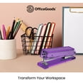 OfficeGoods Clear Acrylic Stapler in Purple for 1/4" Staples - Walmart.com