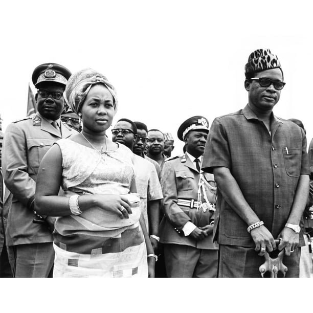 President Joseph Mobutu (Right) Of The Congo With His Wife During A ...