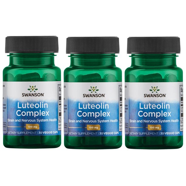 Swanson Luteolin Complex 100 mg 30 Veg Caps 3 Pack - Walmart.com
