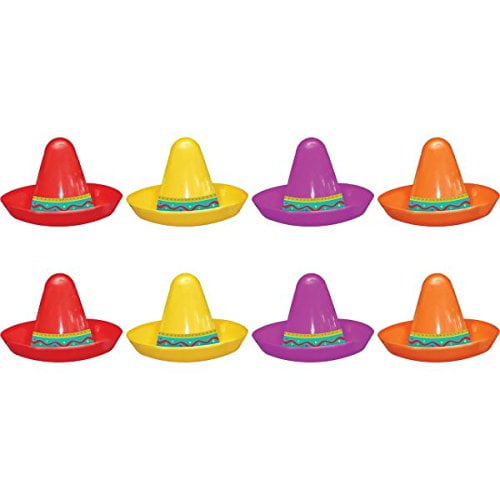 Mini Sombrero Assortment - 8 Pack - Walmart.com - Walmart.com