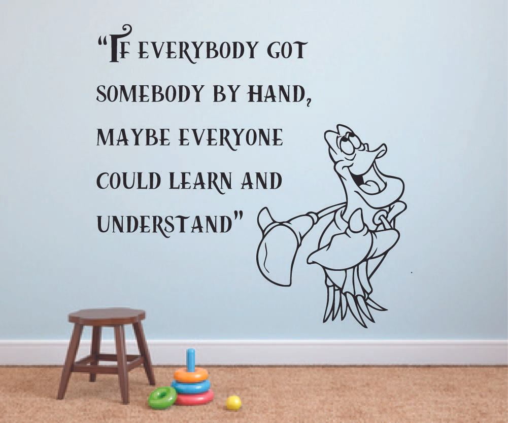 Little Mermaid Sebastian Crab Quote Disney Cartoon Quotes Wall Sticker ...