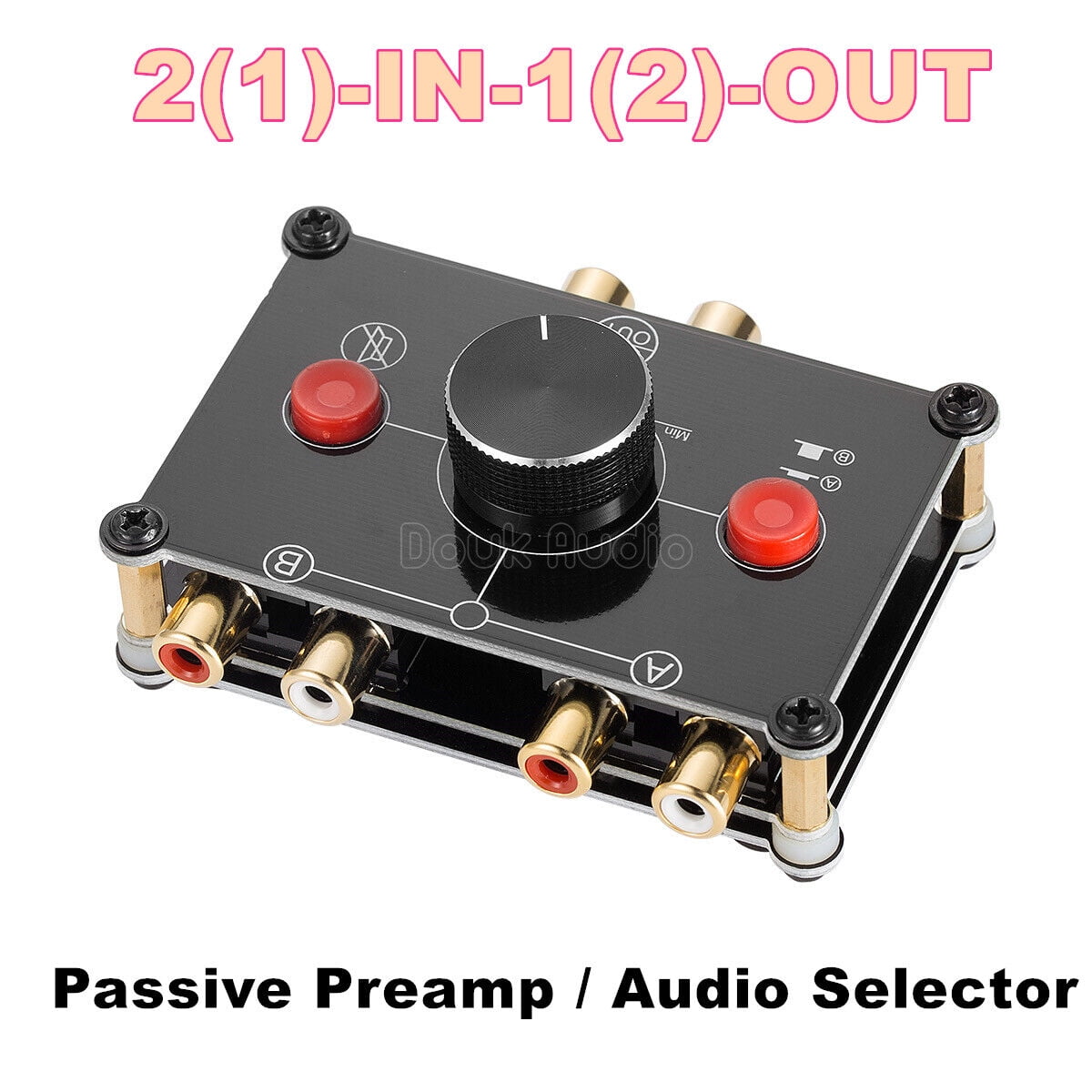 Buy Douk Audio Mini 2-Way Stereo RCA Audio Selector Passive Preamp A/B ...