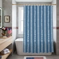 Abstract Stripes Leafy Vine Lines Shower Curtain for Bathroom, Vintage ...