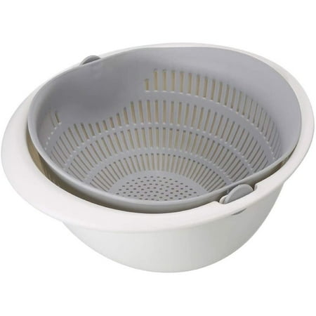 2-in-1 multifunctional kitchen sieve, double-layer rotating drain basin ...