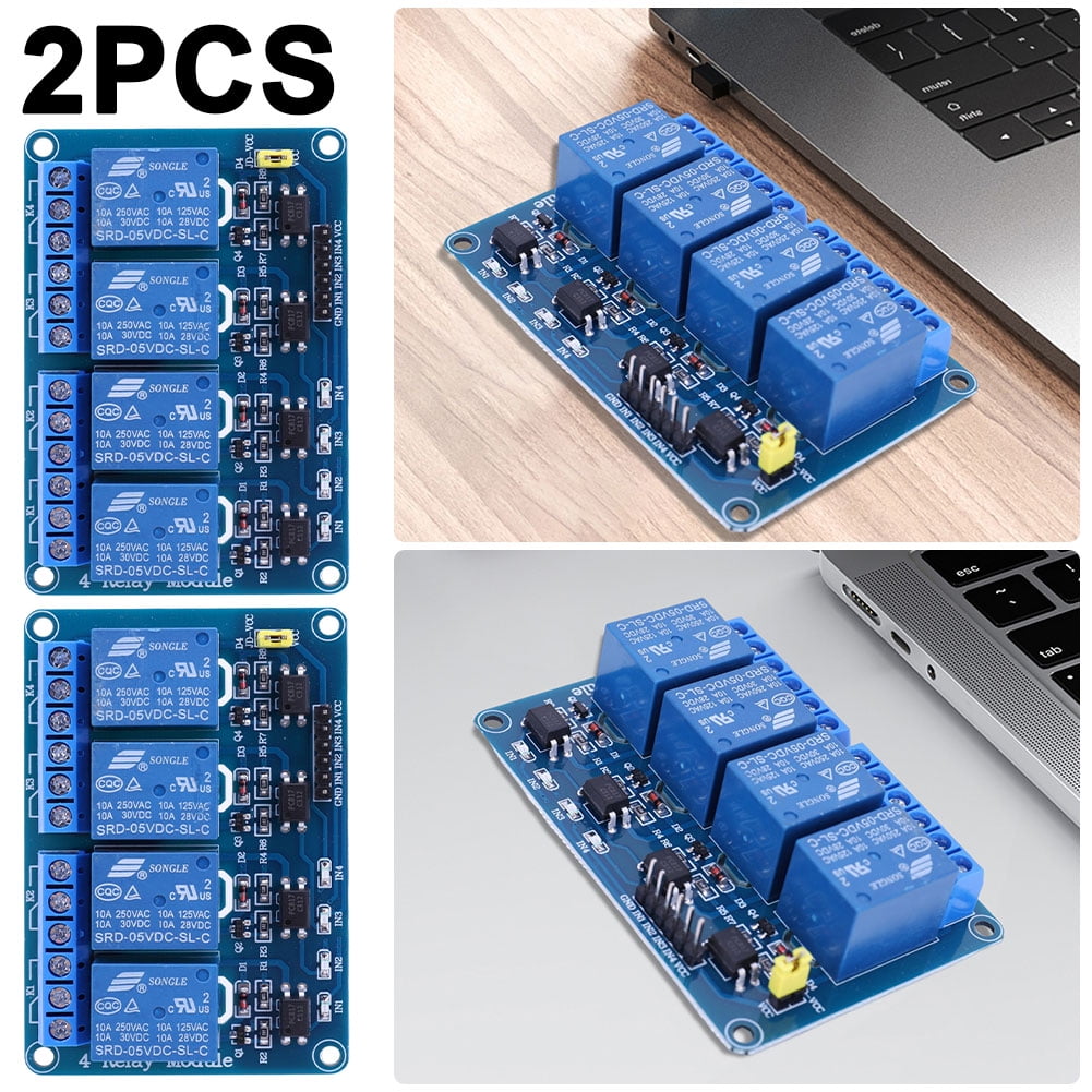 Placa Expansión 4 Canales AVR 51 PIC Módulo Relé Vías para (5V ...