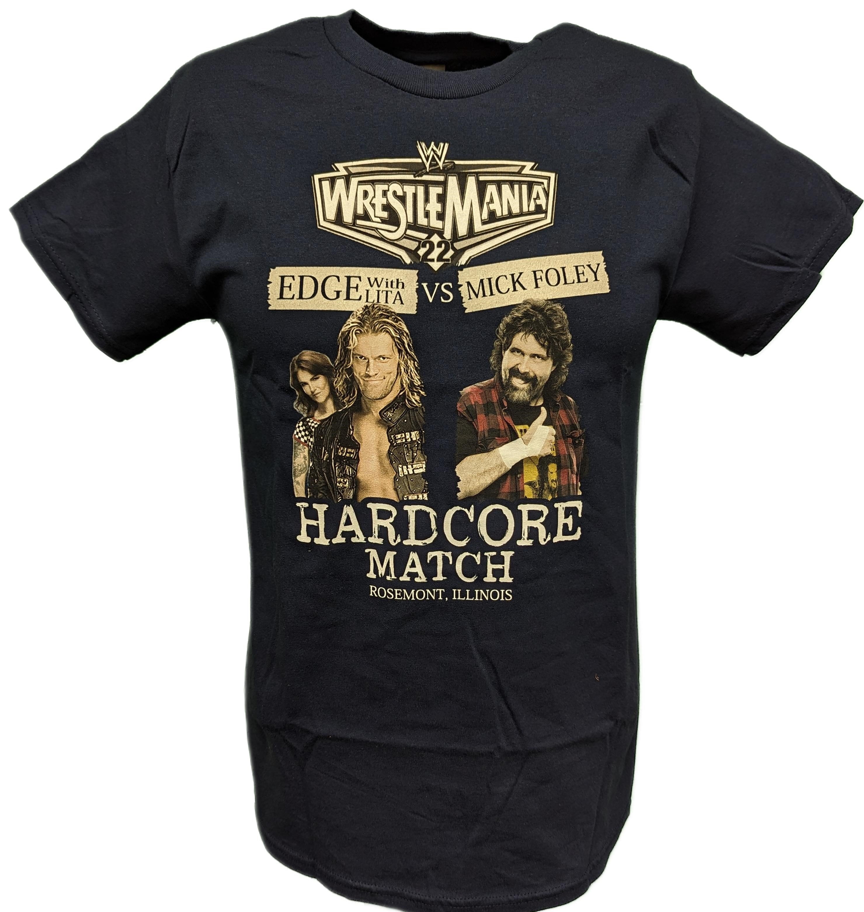 WrestleMania 22 WWE Edge vs Mick Foley Hardcore Match Mens T-shirt S ...