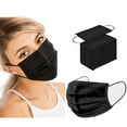 Black 3-Ply Face Masks 50 Count ASTM Level 3 - Walmart.com