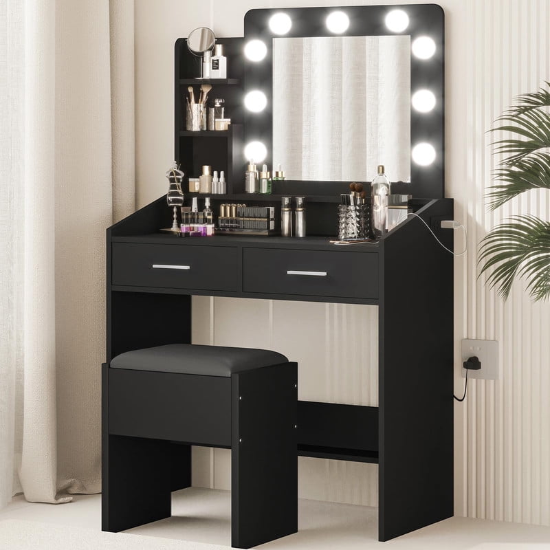 Click here for Tropow Vanity Desk With Lights  Makeup Table With... prices