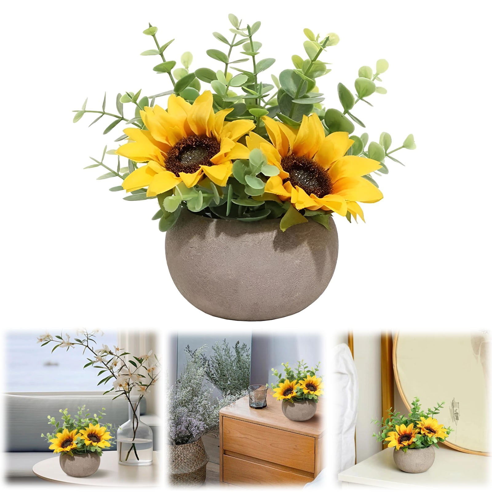 Click here for Northfolk Artificial Sunflowers Potted Plants Flow... prices