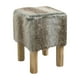 ACME Brooke 16" Stool in Faux Fur and Natural Legs - Walmart.com