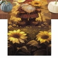 Autumn Dwarf and Yellow Sunflower Floral Table Runner 13x90in Non-Slip ...