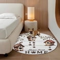 8ft Round Rug Sweet Area Rugs for Living Room Bedroom Washable Non Slip ...